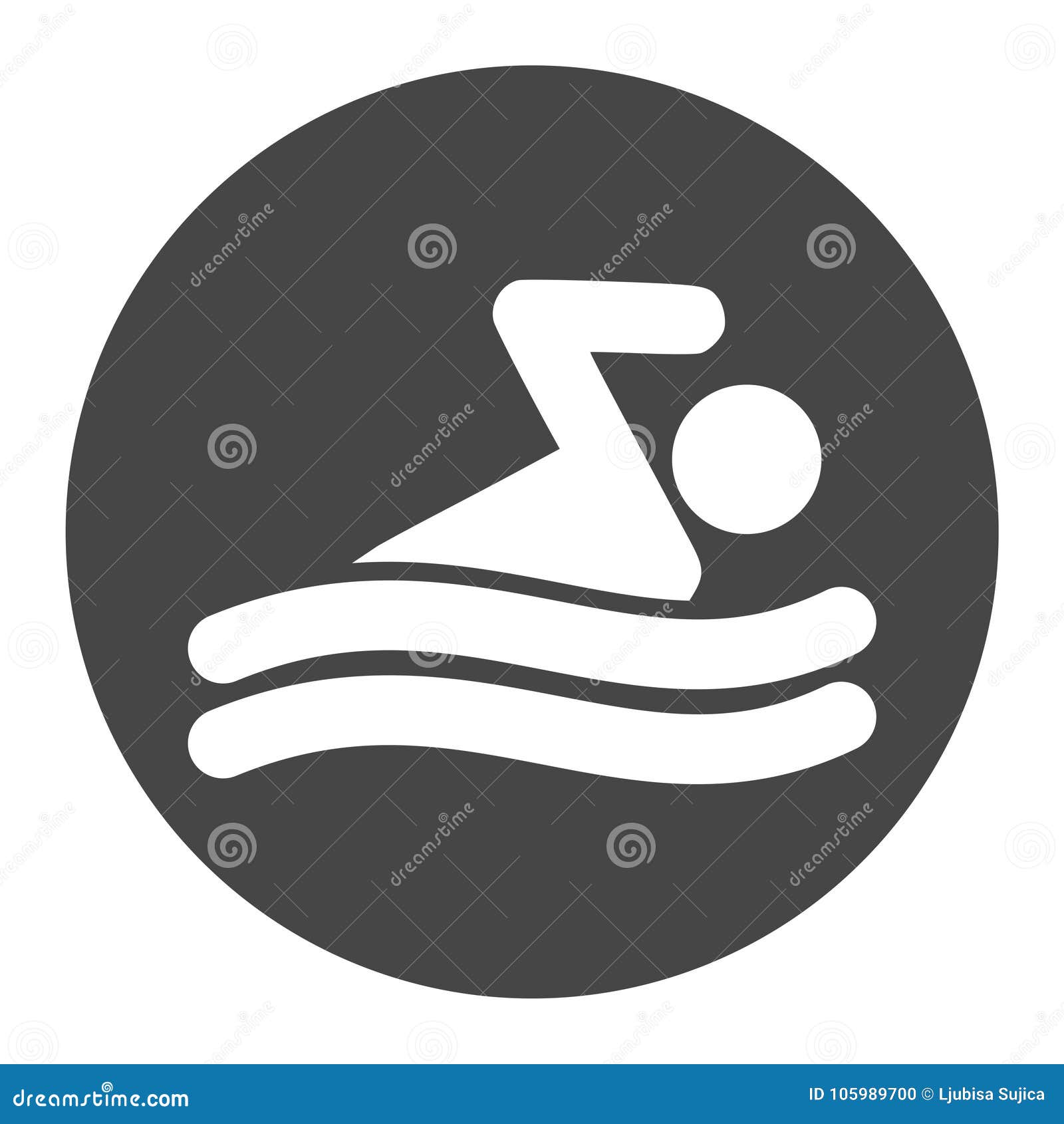 Swim icon stock vector. Illustration of rest, access - 105989700