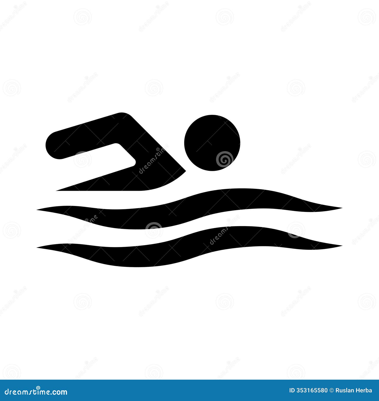 Swim Icon Vector on White Background. Illustration with Black Swim Icon ...