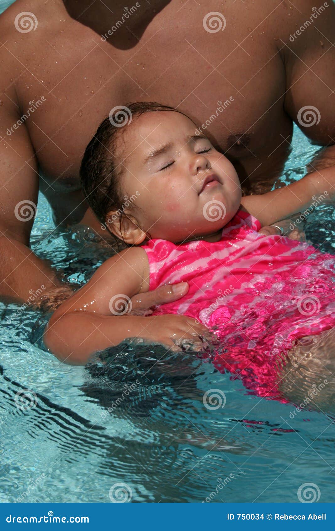 Swim Lesson stock photo. Image of float, water, trusting - 750034