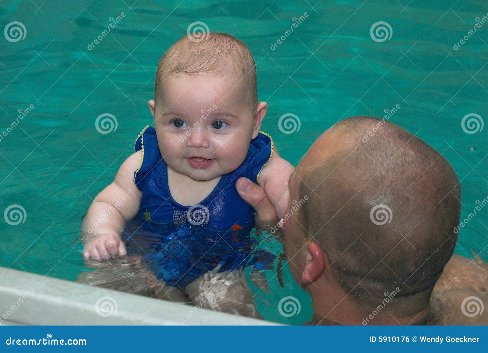 Swim Lessons with Daddy stock photo. Image of water, happy - 5910176