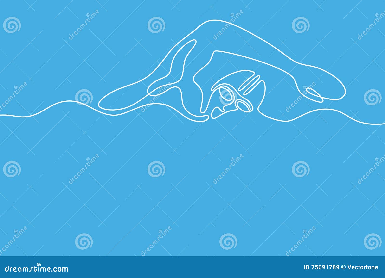 Swim. Linear line graphic. stock vector. Illustration of competition ...