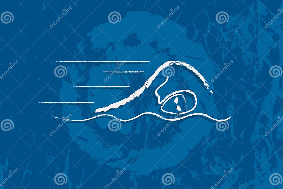 Swim. Linear line graphic. stock vector. Illustration of play - 78133951