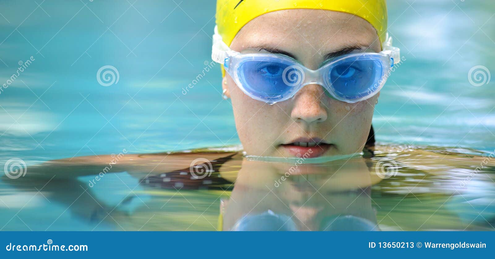 Swim portrait stock image. Image of female, active, woman - 13650213