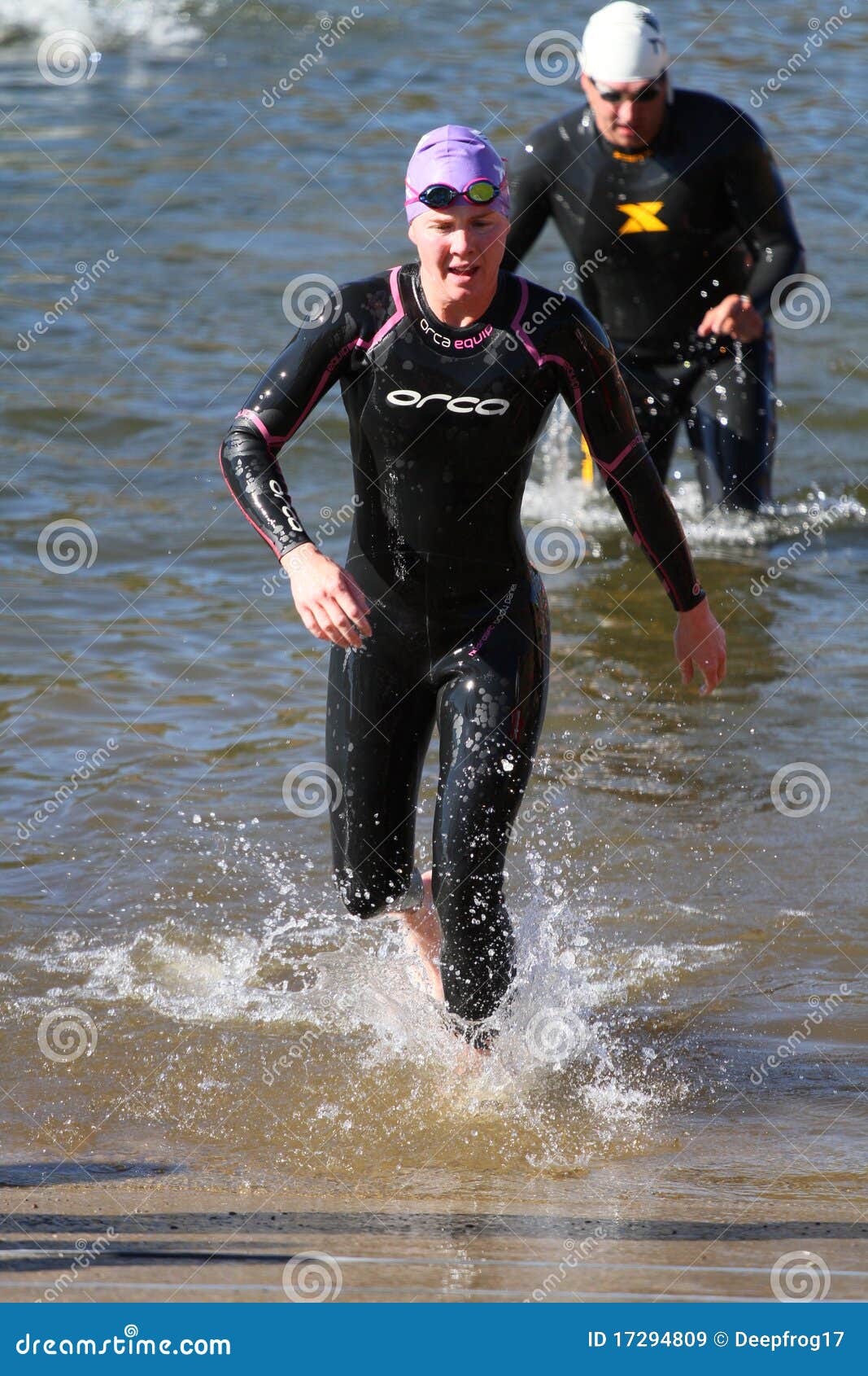 Swim Race Triathlon Water Exit Editorial Stock Image - Image of ...
