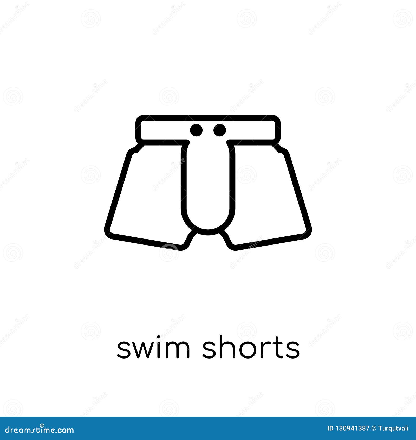 Swim Shorts Icon From Swim Shorts Collection Stock Vector