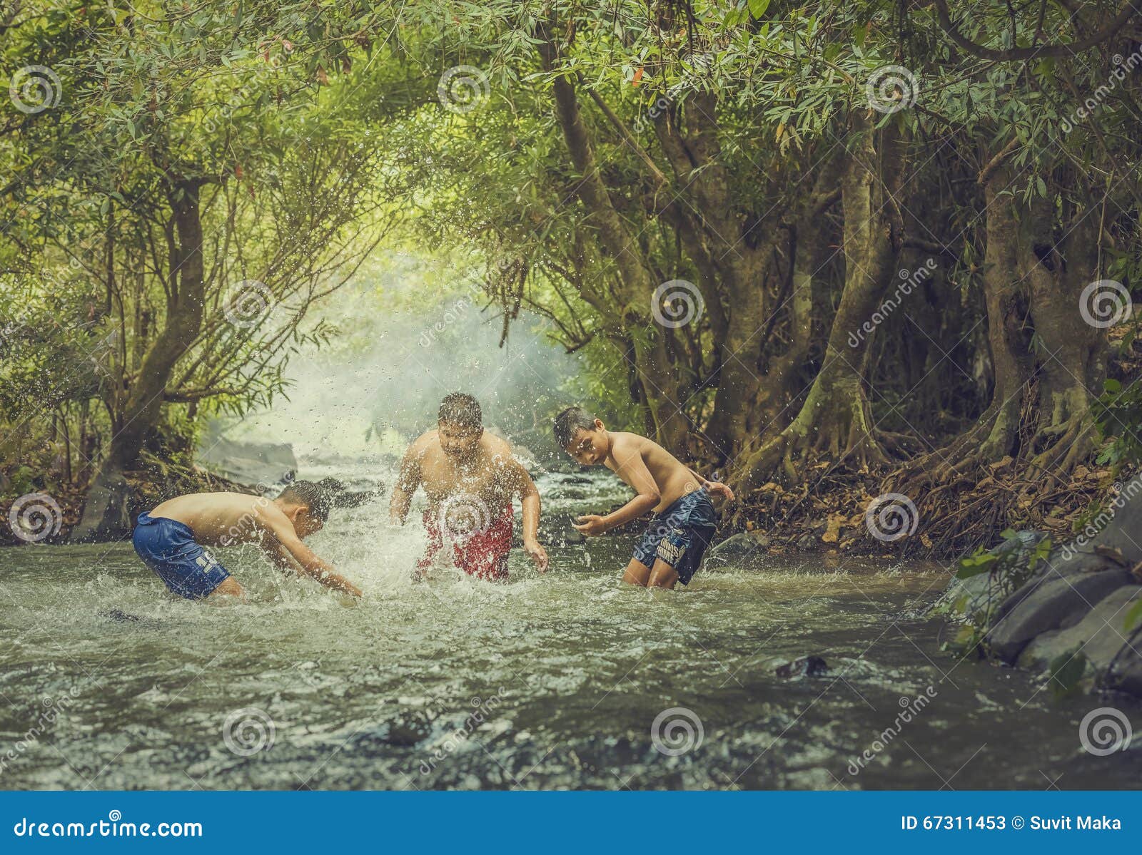Swim in the stream stock image. Image of teen, active - 67311453