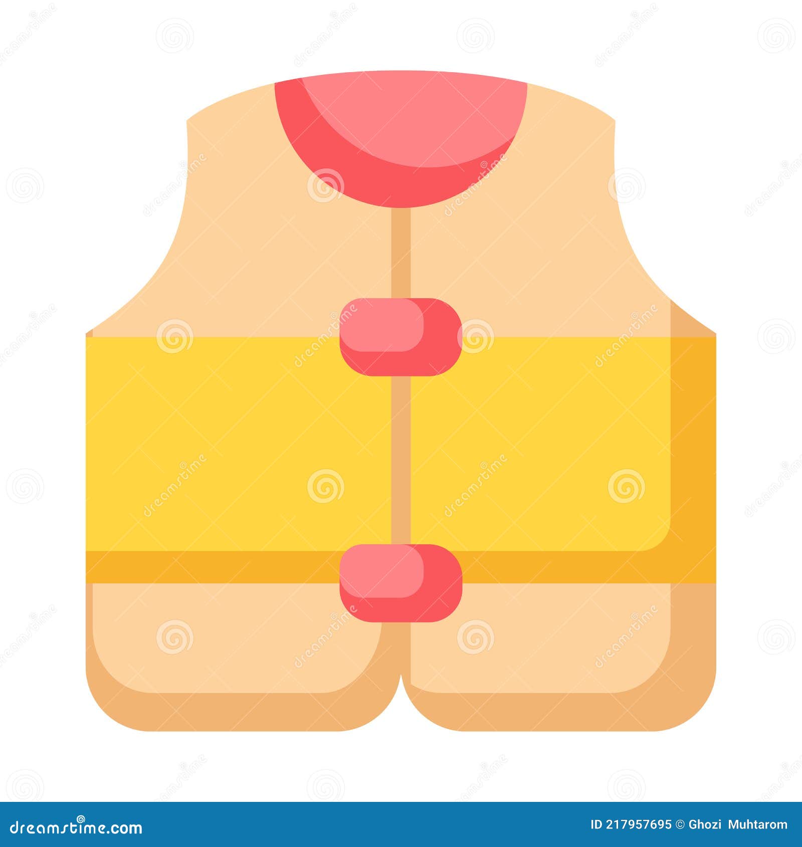 Swim Swimming Vest Float Single Isolated Icon with Flat Style Stock ...