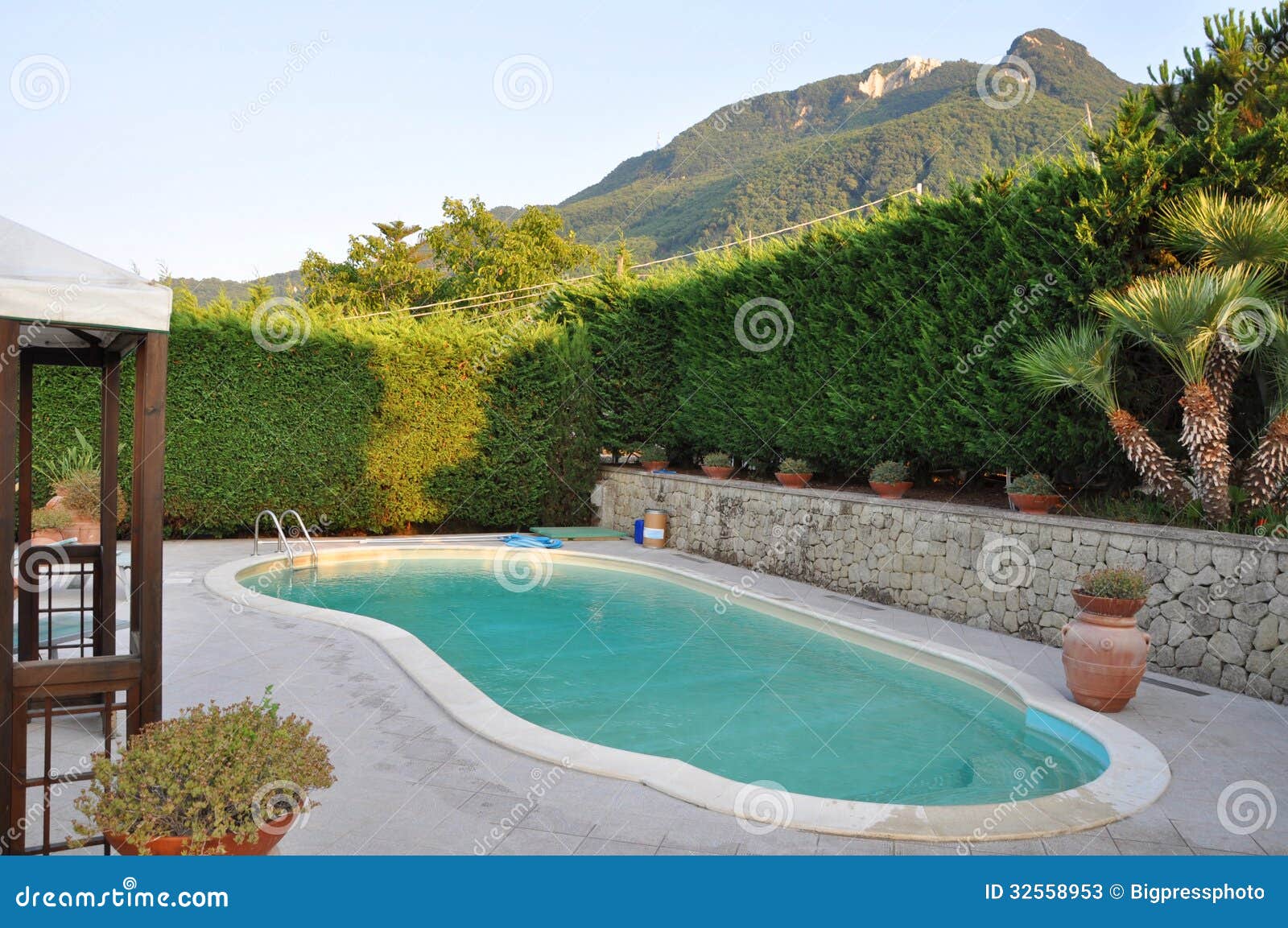 Swimming Pool Southern Italy Stock Image - Image of swim, environment ...