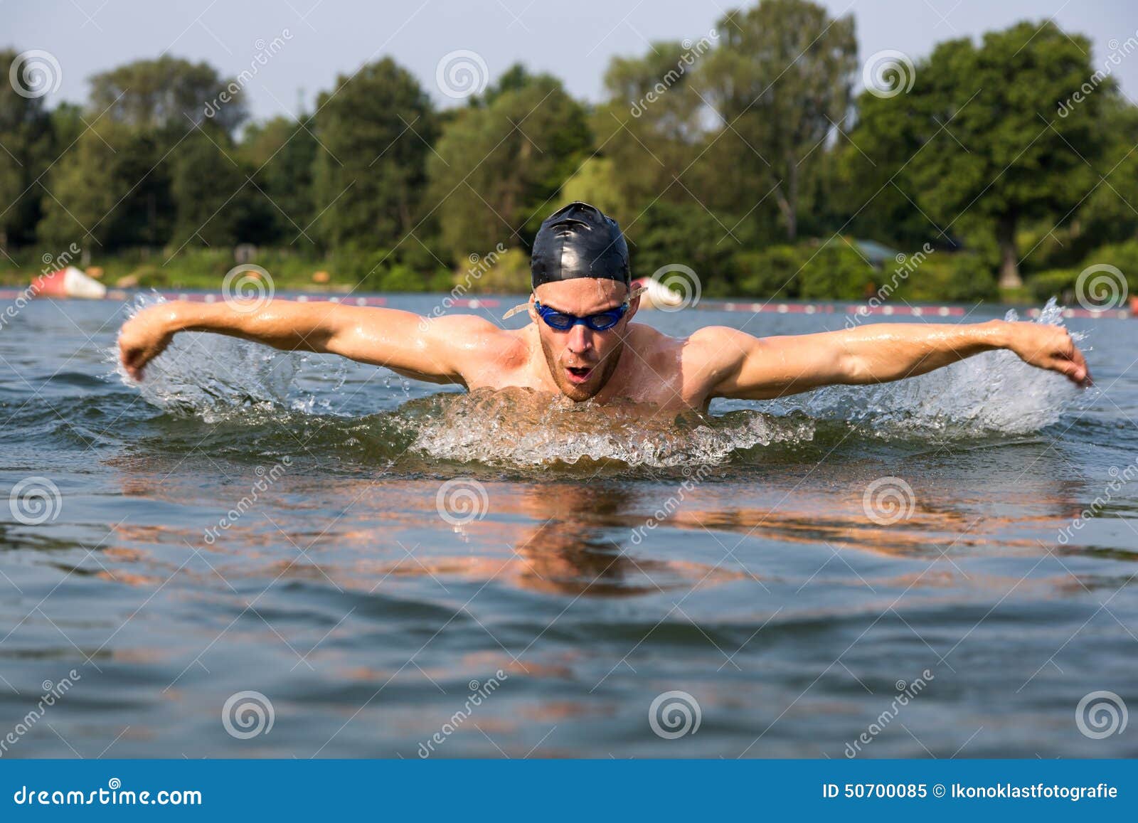 Swimmer Butterfly or Dolphin Swimming Stroke Stock Image - Image of ...