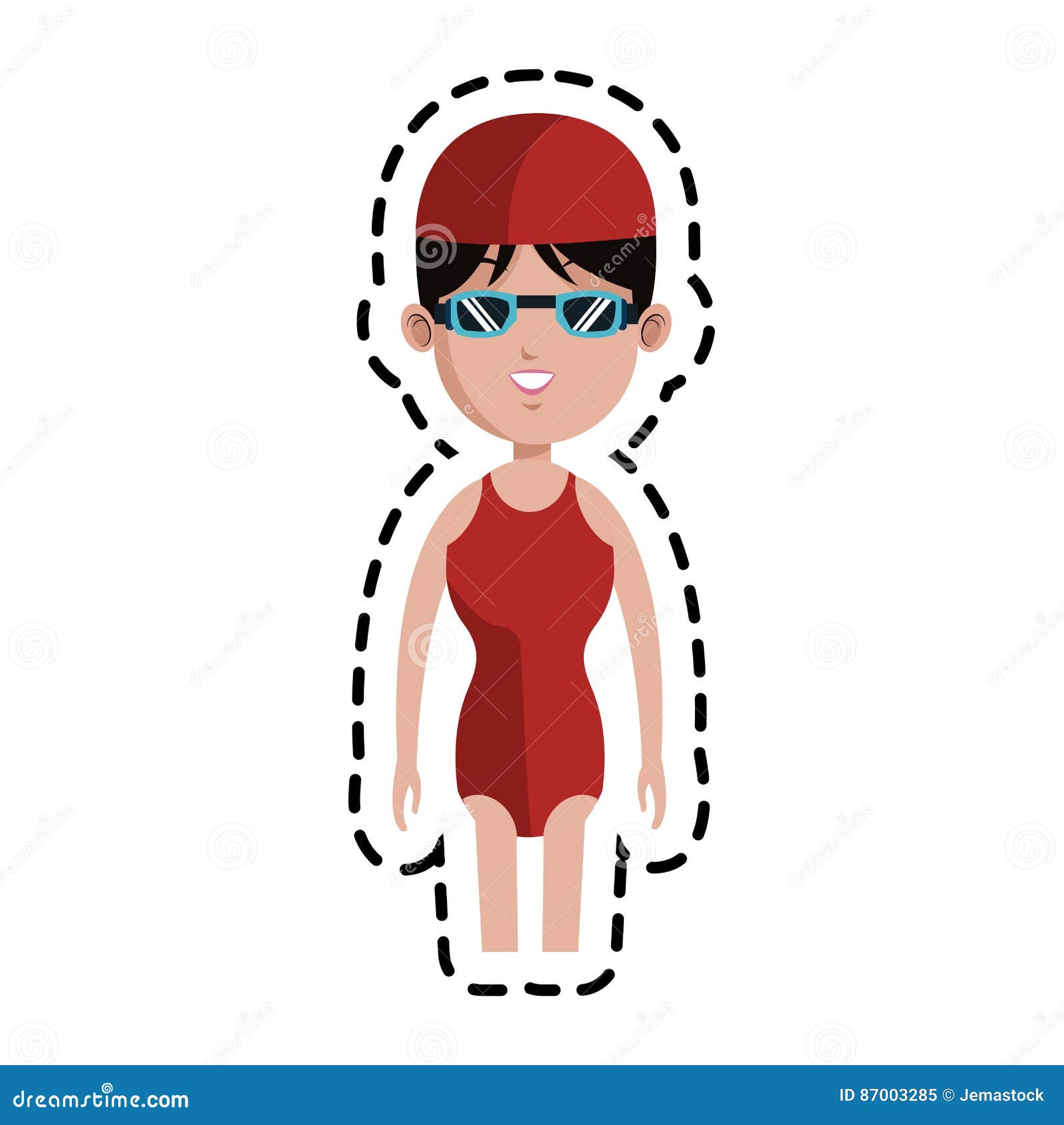 Swimmer cartoon icon image stock vector. Illustration of activity ...