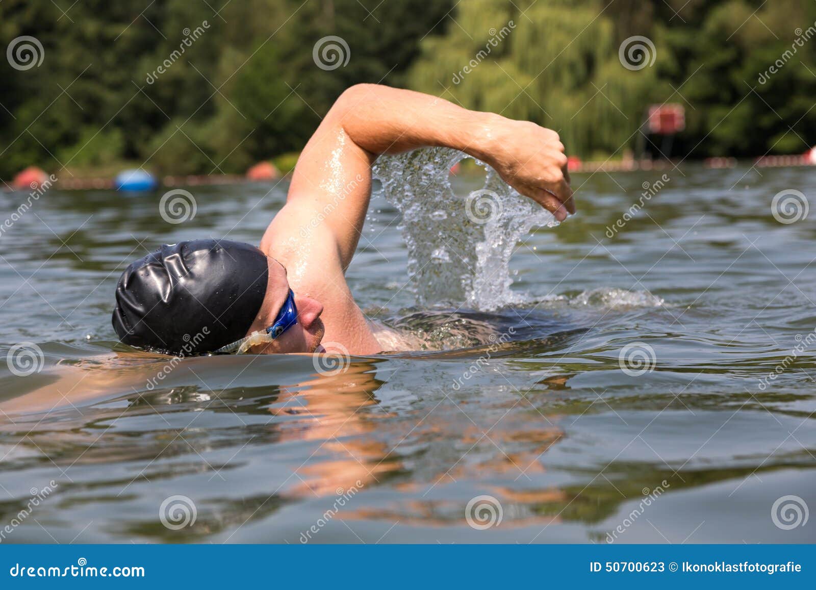 Swimmer Doing Forward Crawl Swimming Stroke Stock Image - Image of ...