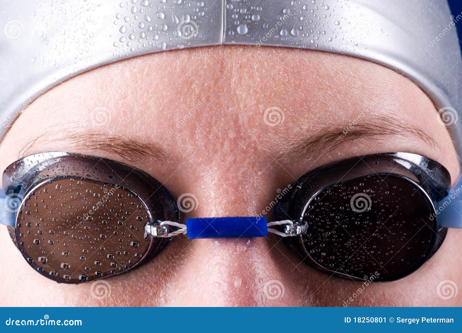 Swimmer eyes stock image. Image of girl, forehead, drops - 18250801