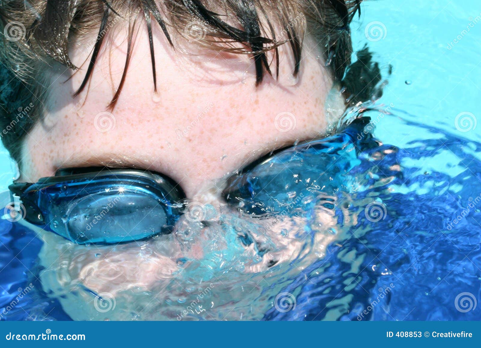 Swimmer with Goggles stock image. Image of goggles, swimming - 408853