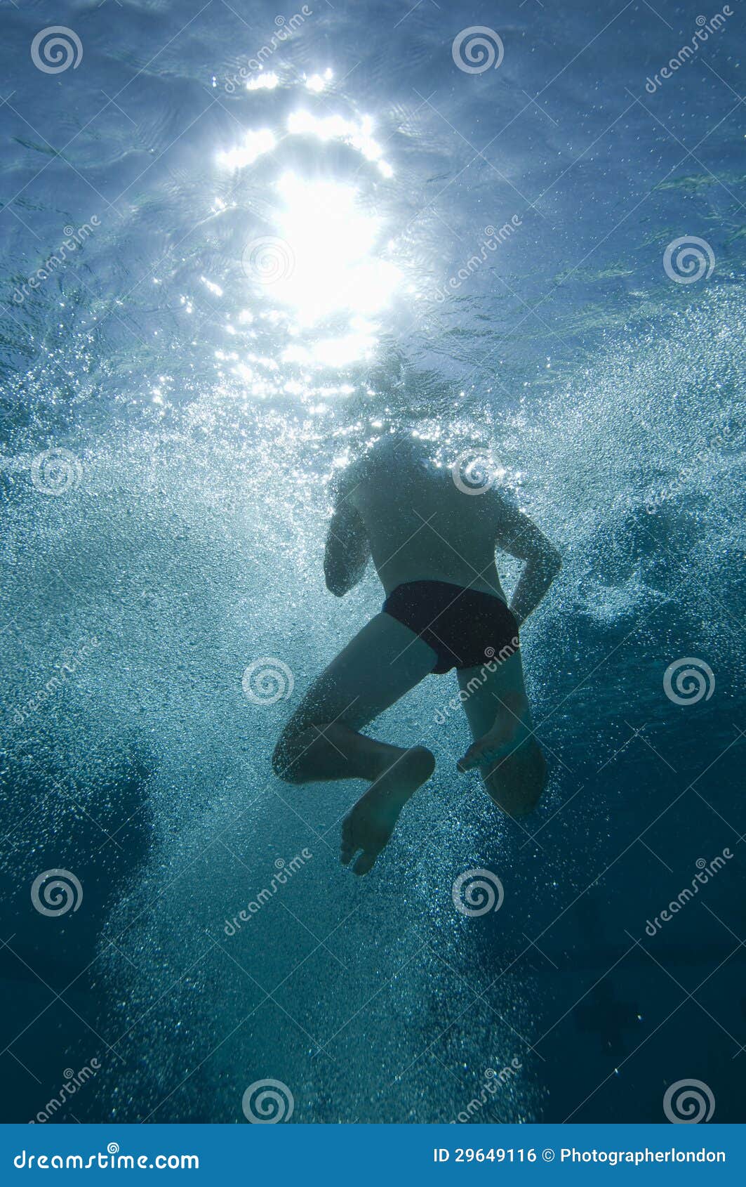 Swimmer Holding Breath Underwater Stock Photo - Image of energy, people ...