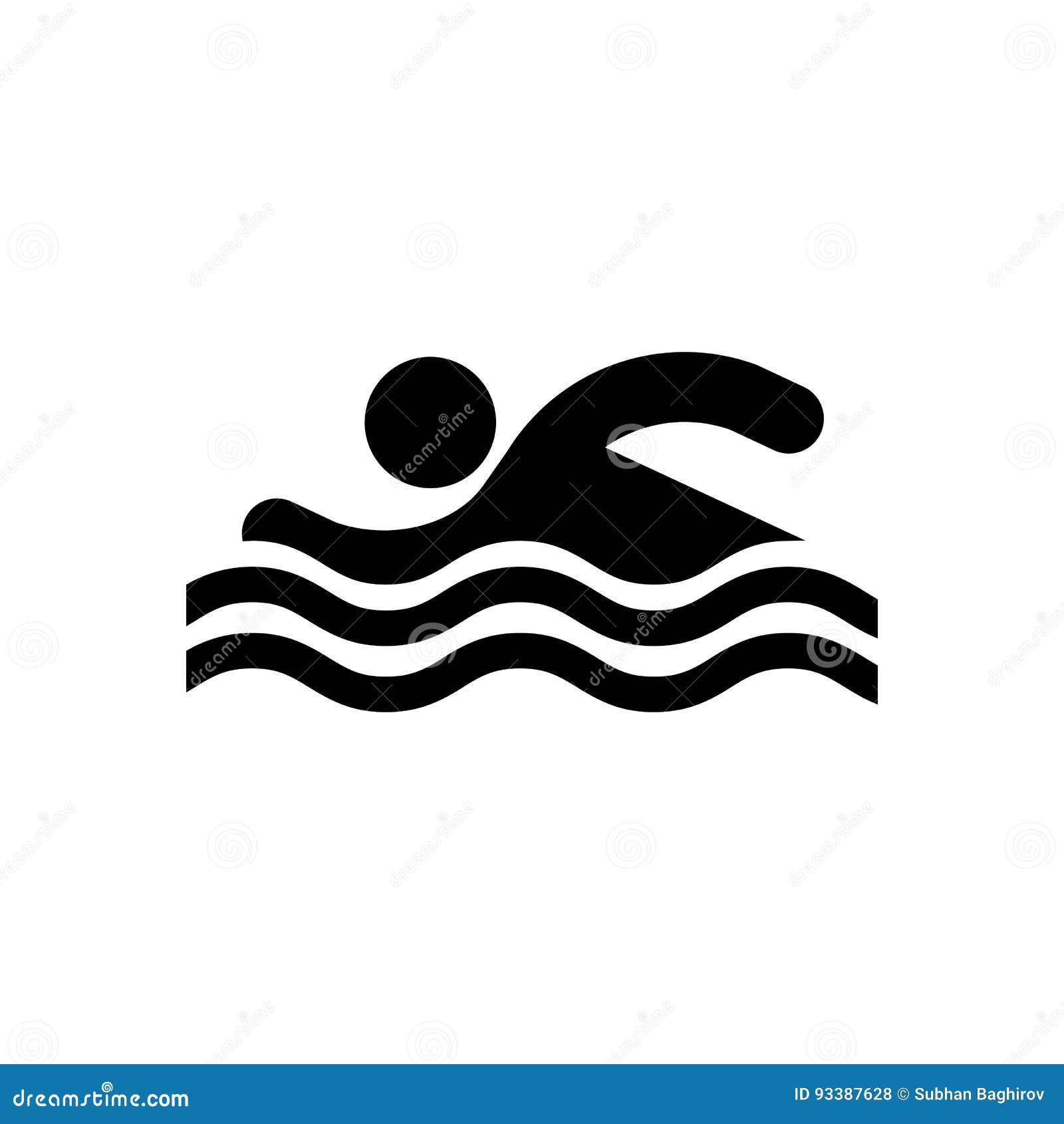 Swimmer Icon. Beach and Vacation Icon Vector Illustration Stock Vector ...