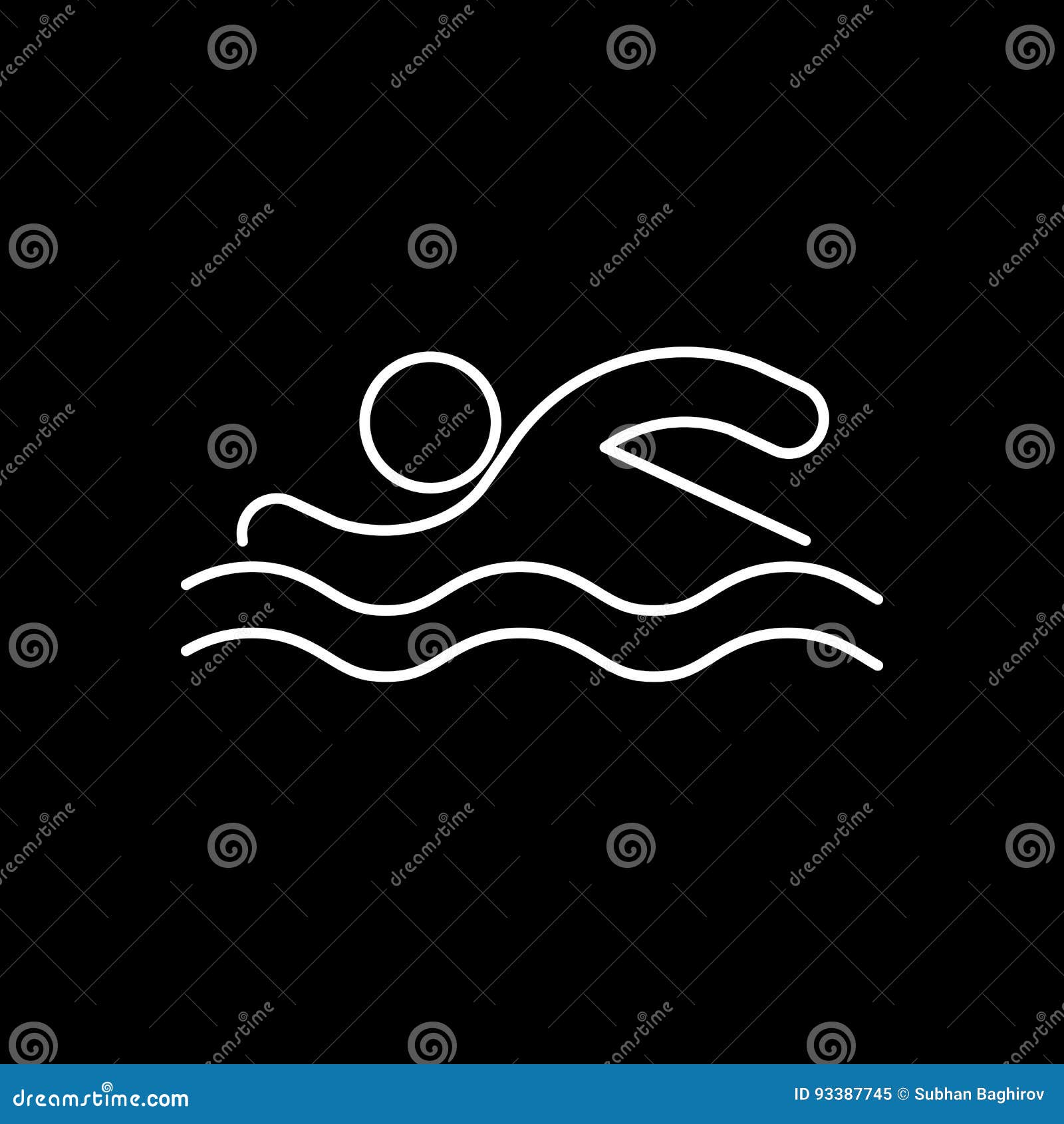 Swimmer Icon. Beach and Vacation Icon Vector Illustration Stock Vector ...