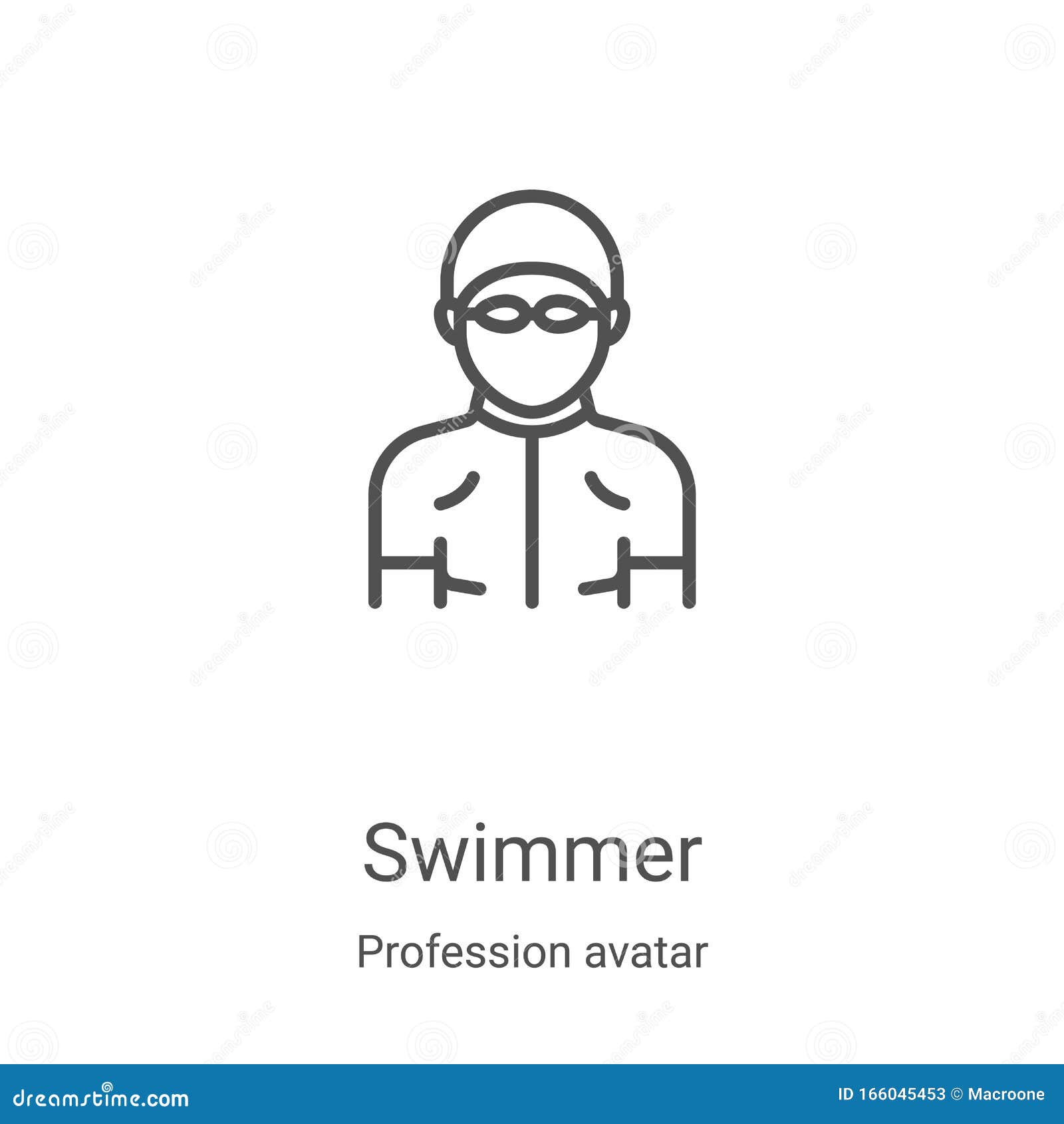 Avatar Swimmer Outline Icon. Signs And Symbols Can Be Used For Web Logo ...