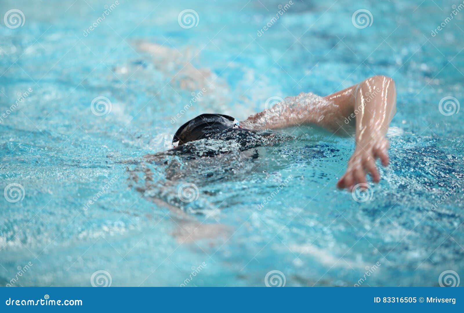 Swimmer in Motion a Front View Stock Image - Image of fresh, race: 83316505