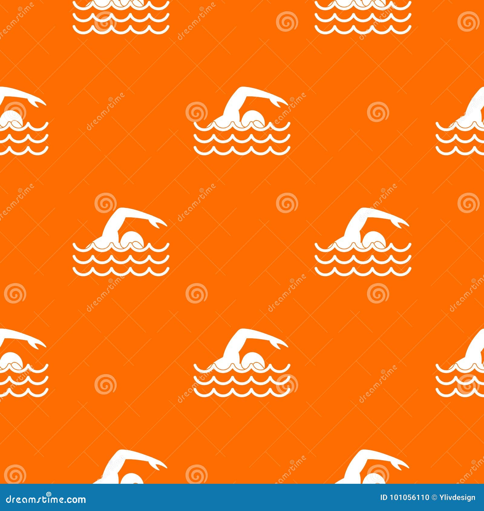 Swimmer pattern seamless stock vector. Illustration of polo - 101056110