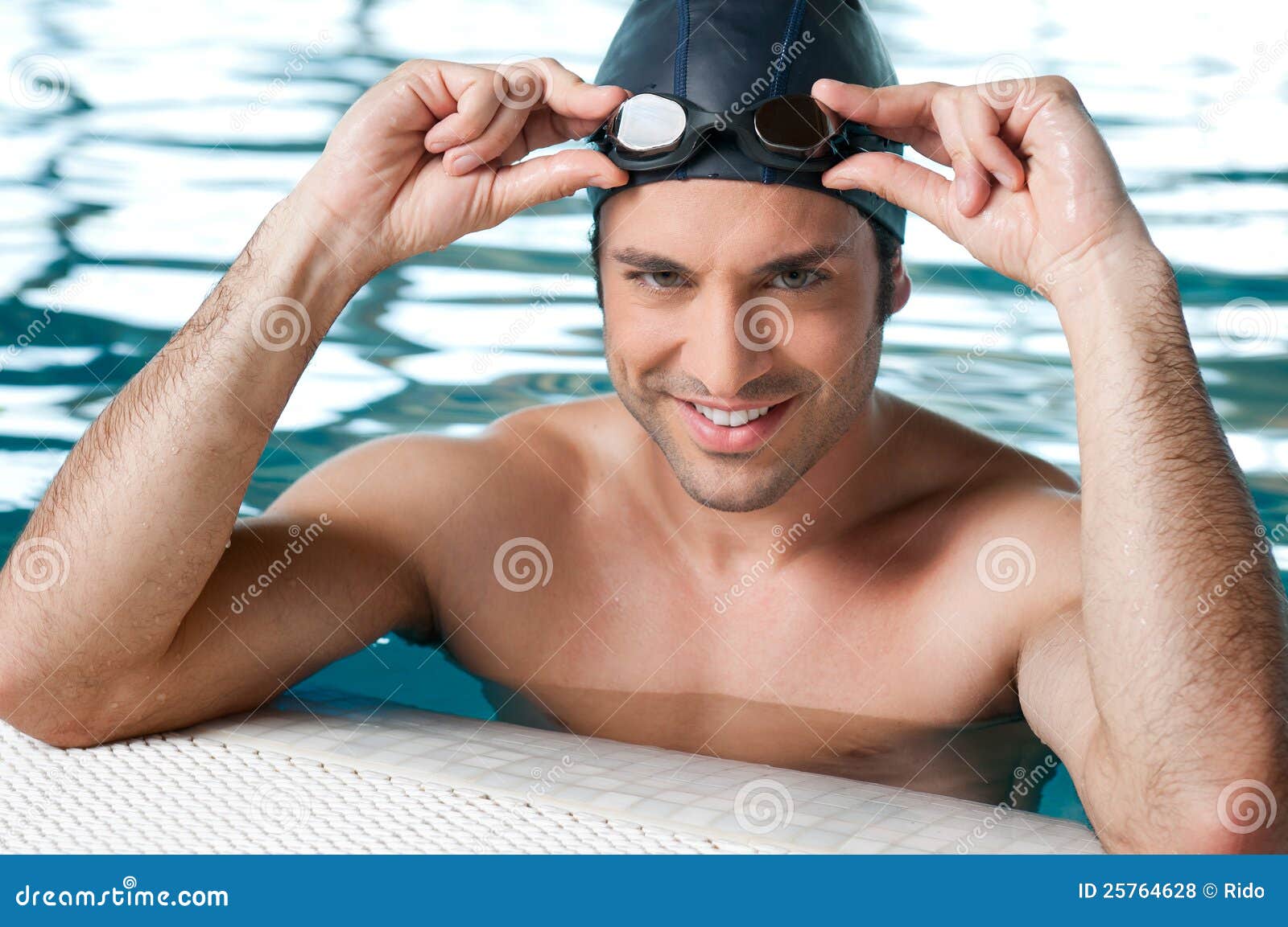 Swimmer at pool stock photo. Image of athlete, adult - 25764628