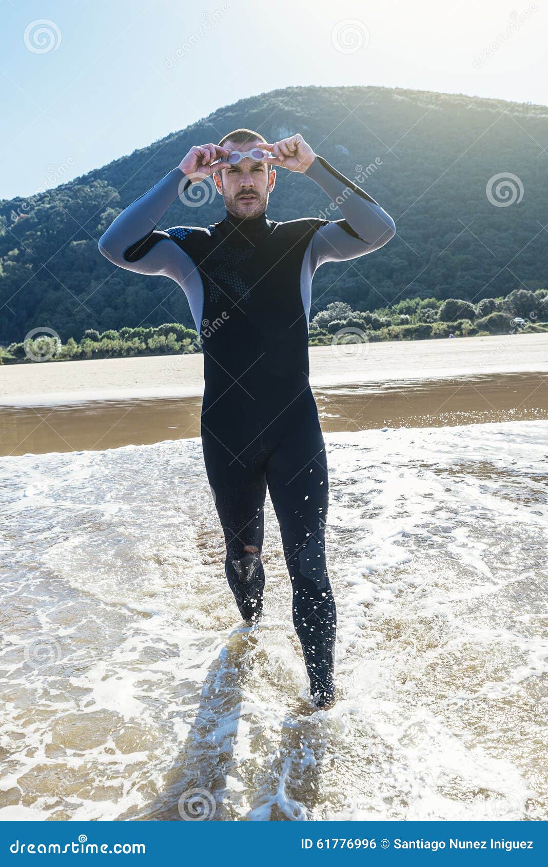 Swimmer Ready To Go Swimming. Stock Photo - Image of lifestyle, suit ...