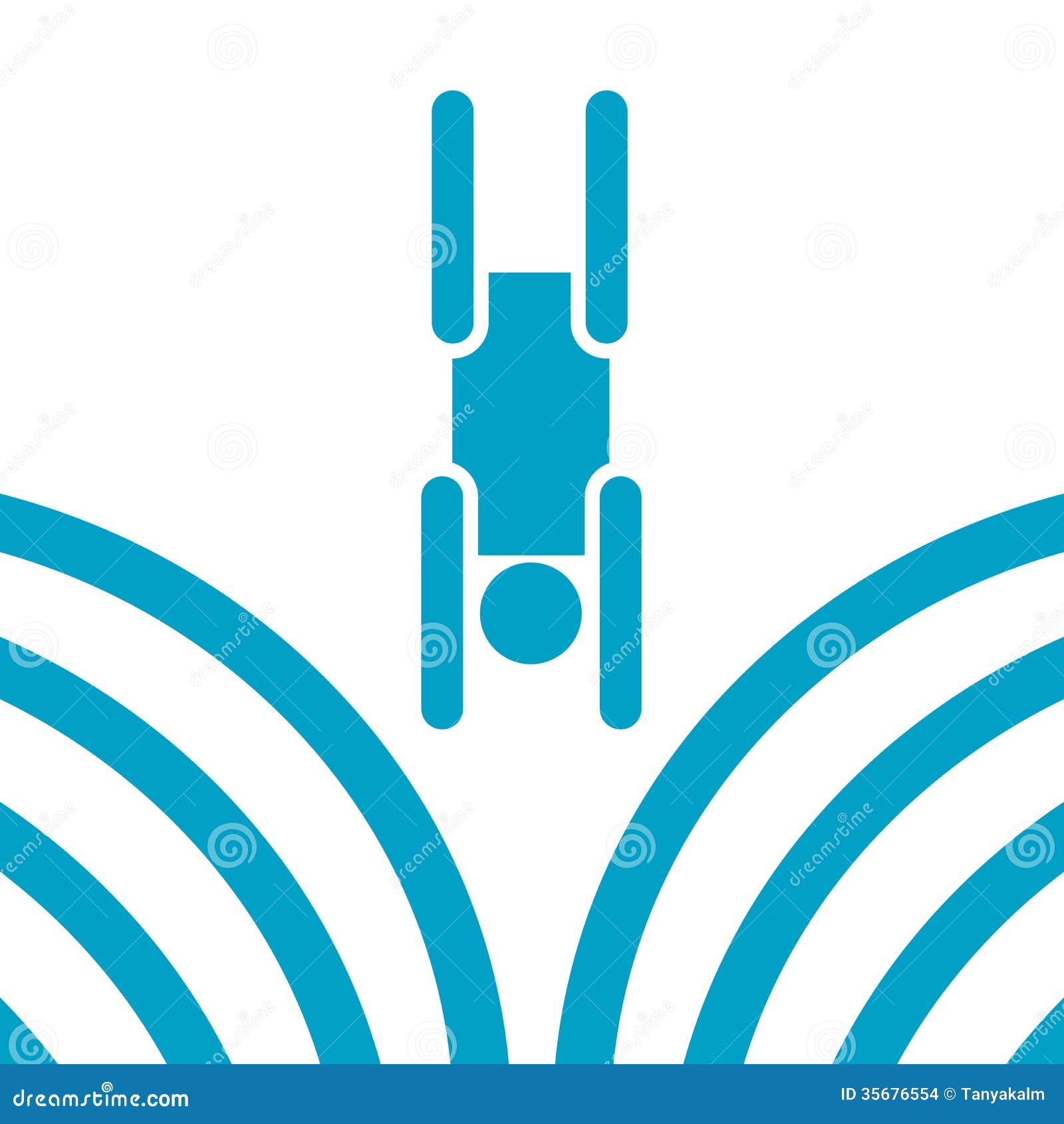 Sign Swimmer On Starting Block Vector Illustration | CartoonDealer.com ...