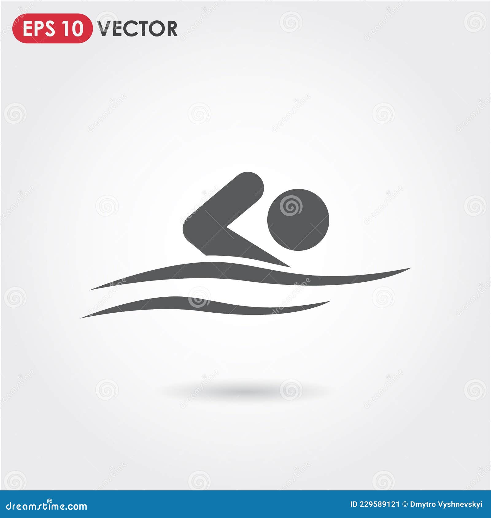 Swimmer single vector icon stock vector. Illustration of woman - 229589121