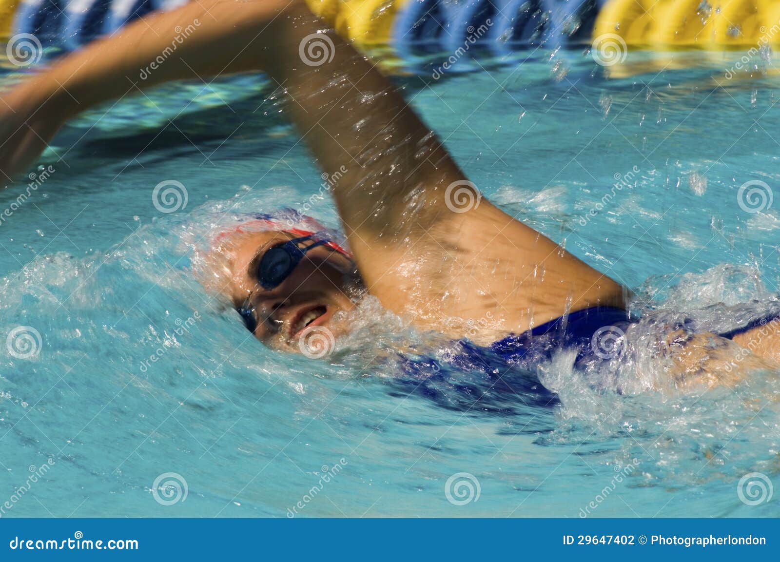 Swimmer Speeding through Water during a Race Stock Photo - Image of ...