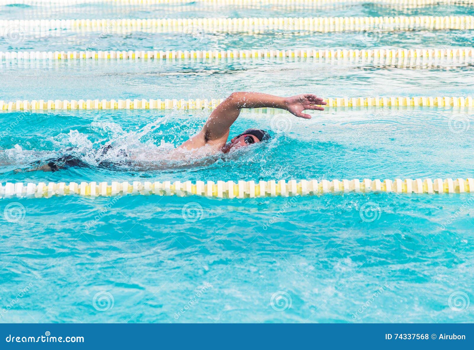 Swimmer Swimming Front Crawl in the Pool Editorial Stock Photo - Image ...