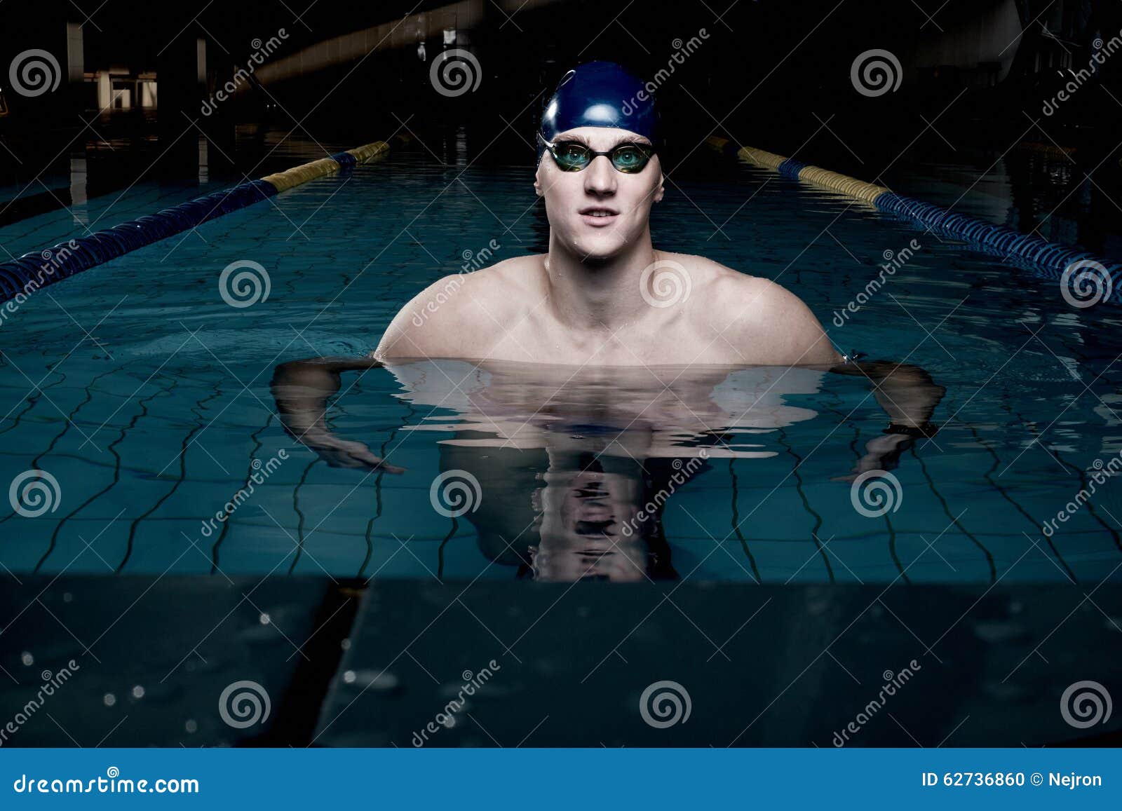 Swimmer in swimming pool stock photo. Image of blue, breaststroke ...