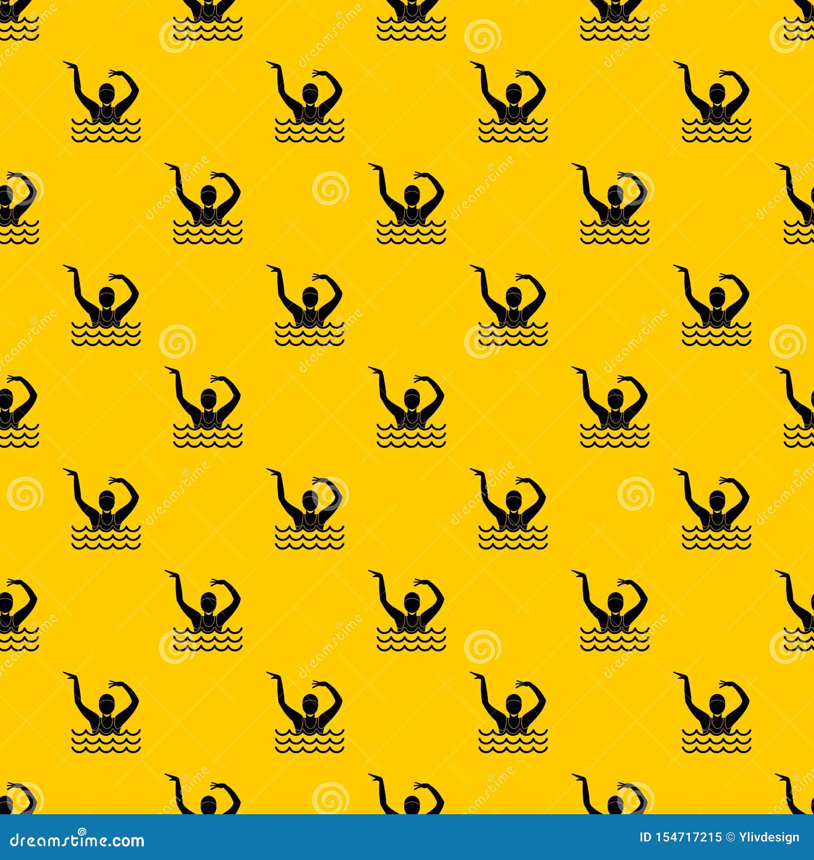 Swimmer in a Swimming Pool Pattern Vector Stock Vector - Illustration ...