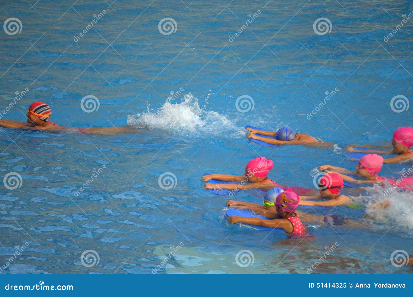 Children Swimmer Training Competition Editorial Image - Image of team ...
