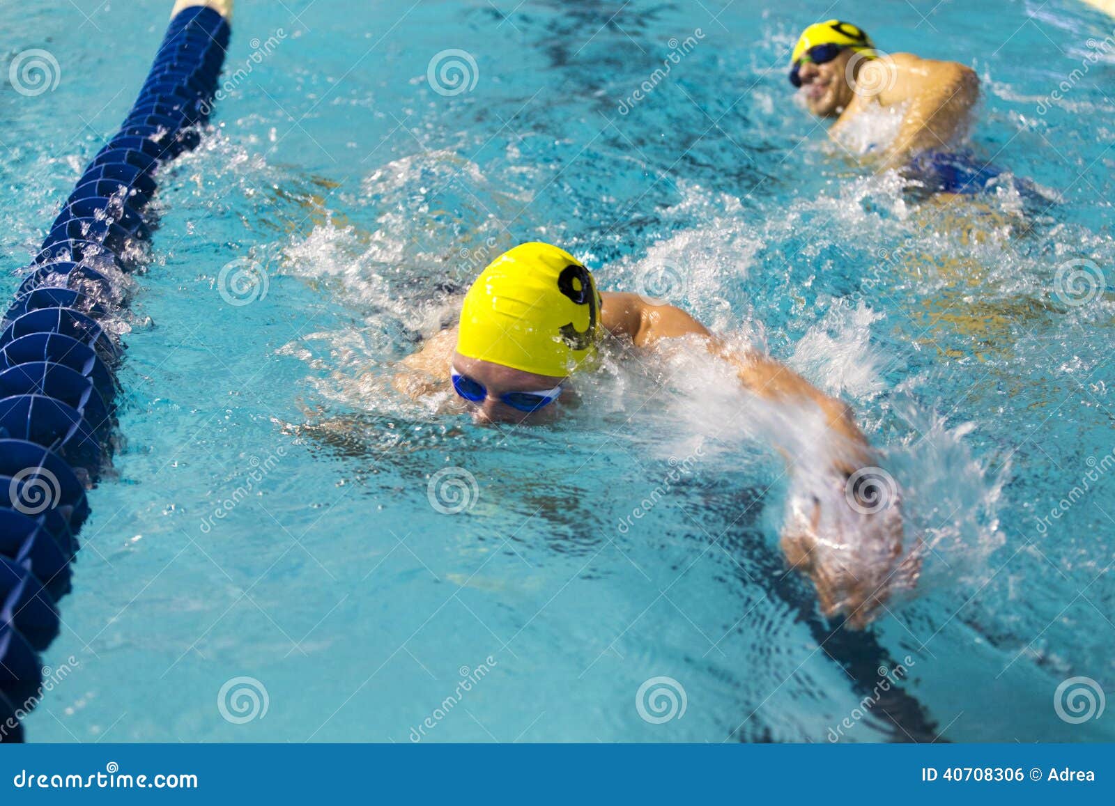 People Swimming in a Public Pool Editorial Photo - Image of competing ...