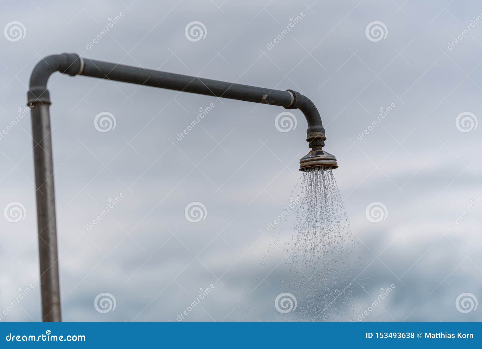 For the Swimmers on the Beach is a Shower Ready Stock Photo - Image of ...