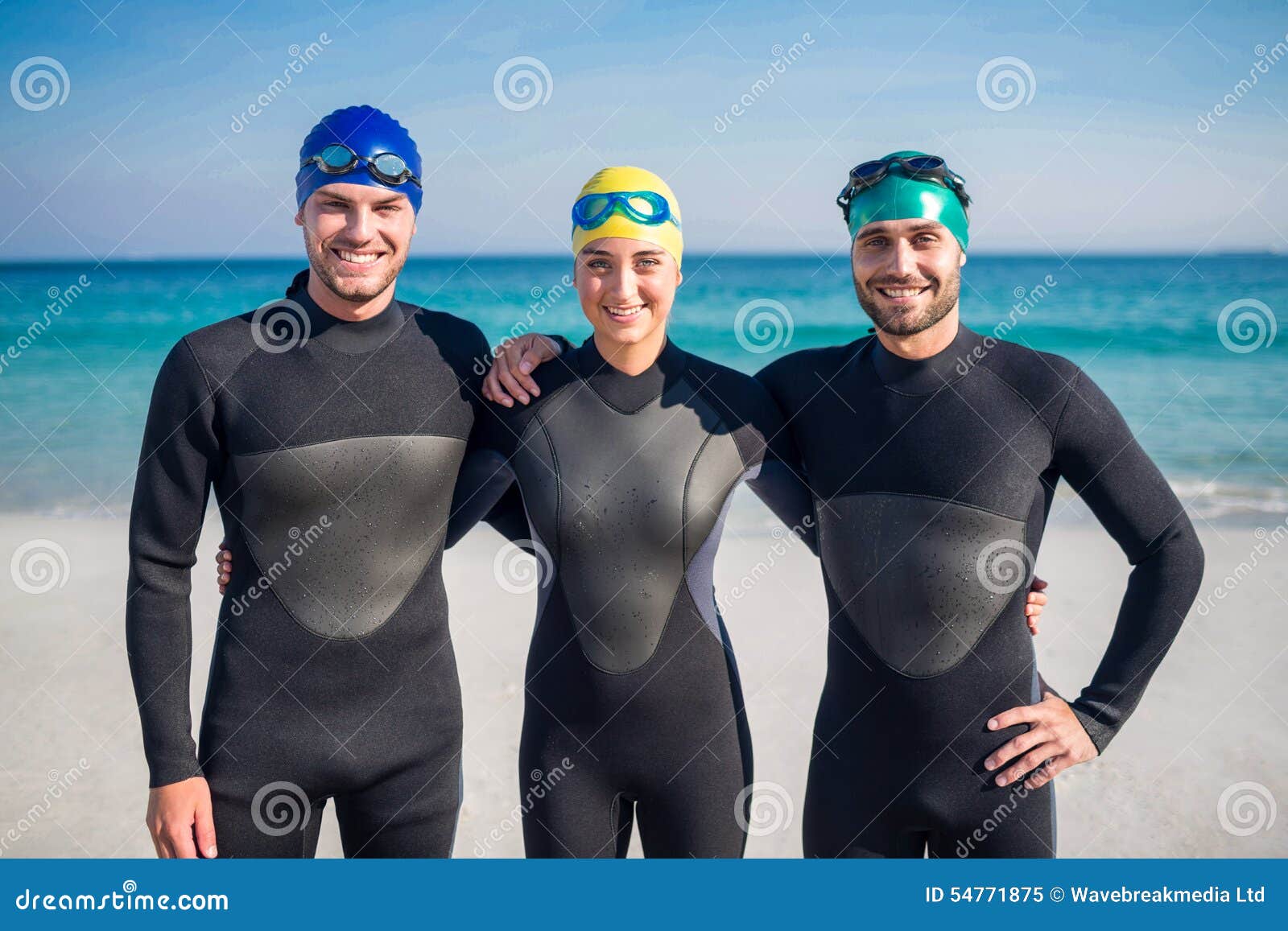 Swimmers Getting Ready at the Beach Stock Image - Image of outdoors ...