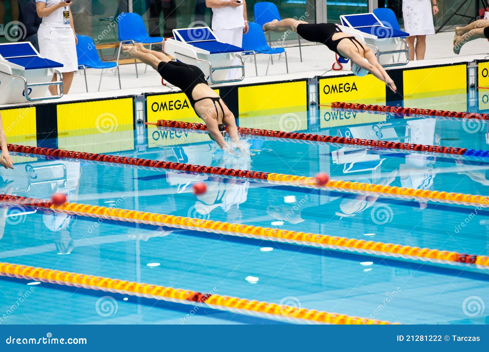 Swimmers Starting To the Competition Editorial Photography - Image of ...
