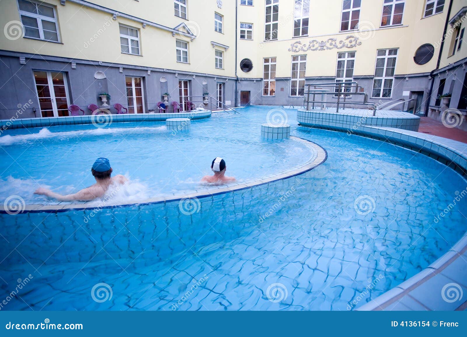Swimmers in the Swimming Pool Stock Photo - Image of clean, stairs: 4136154