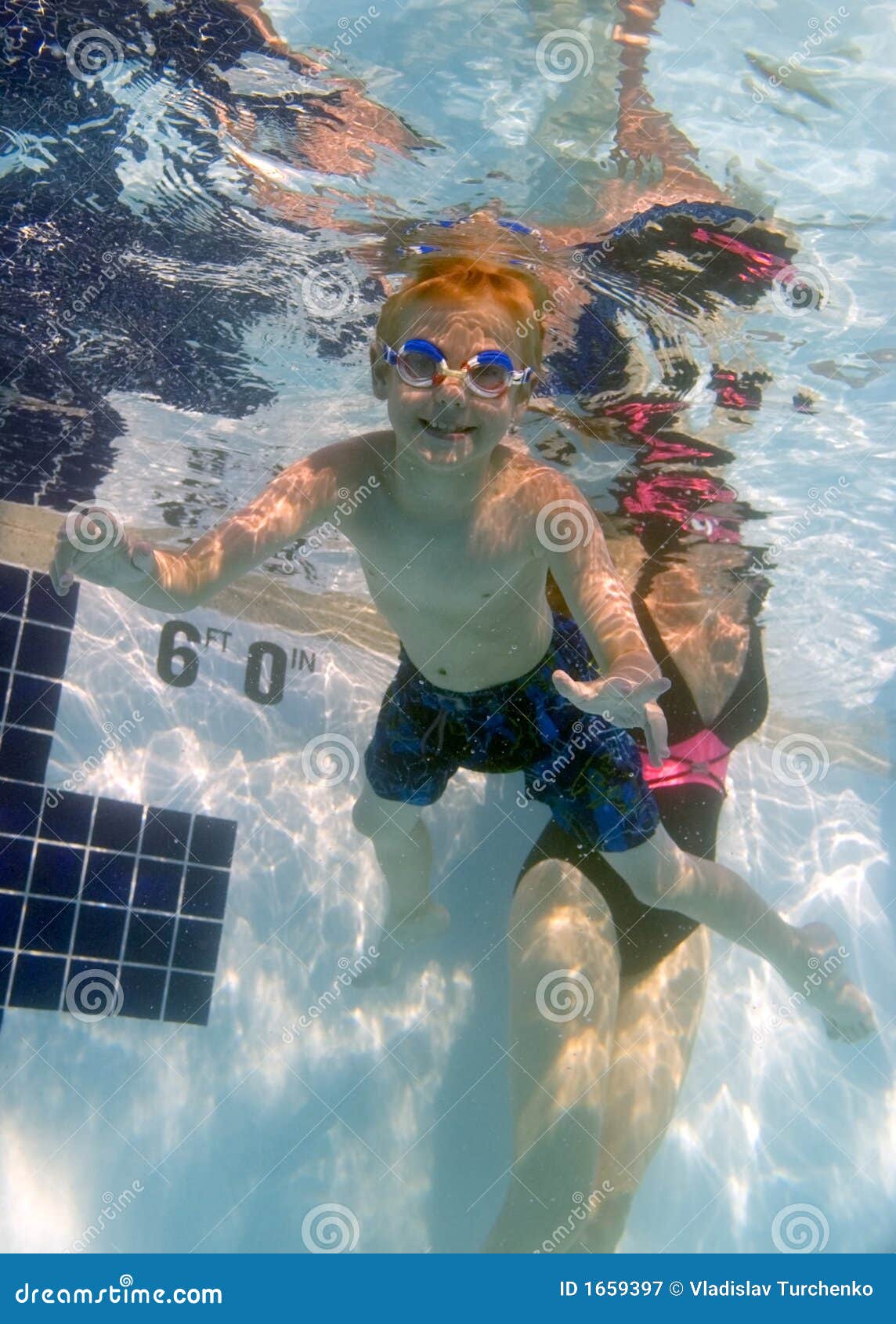 Swimmig Pool Underwater Scene Stock Image - Image of sunny, diving: 1659397