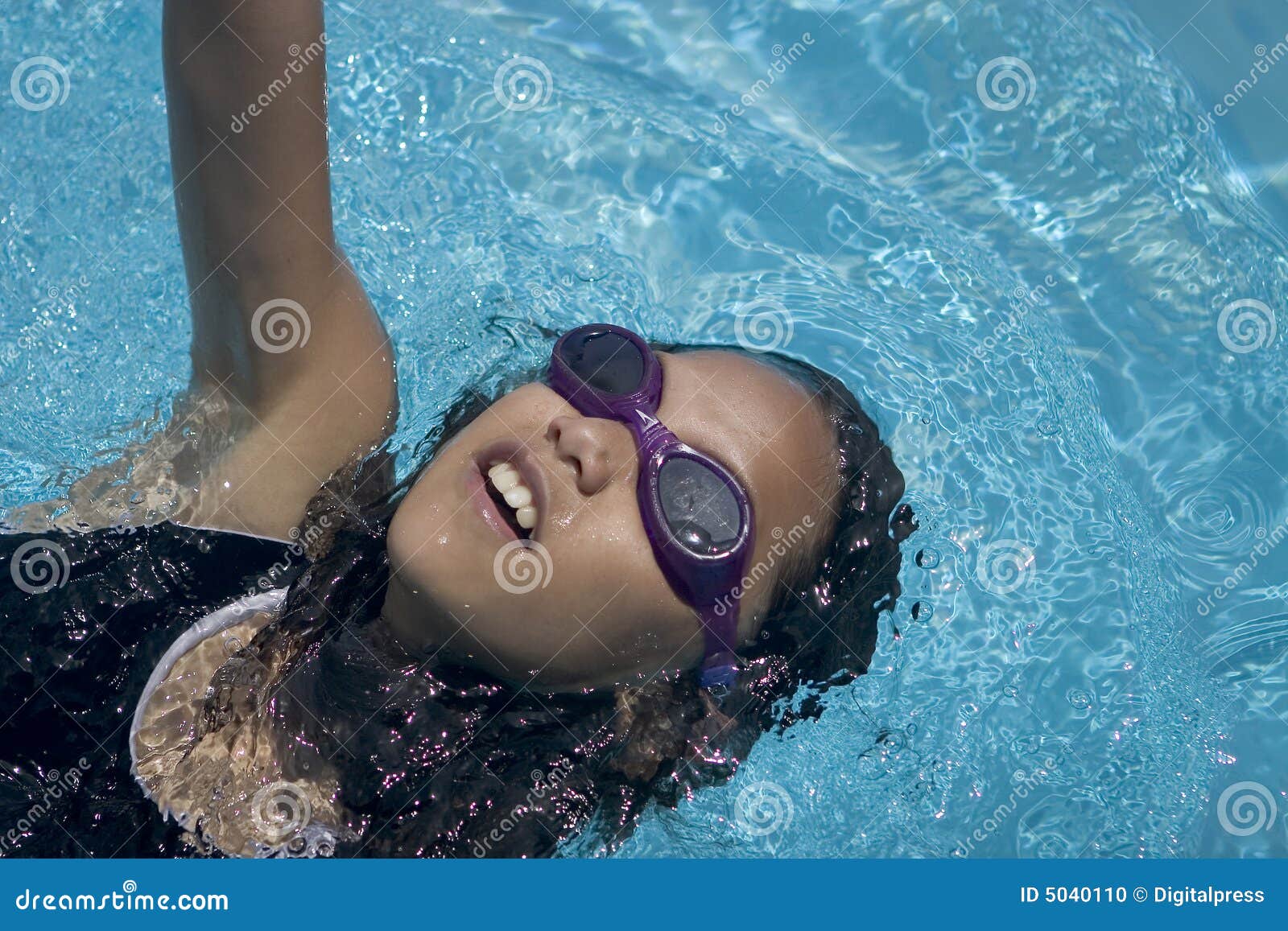 Swimming on the back stock photo. Image of teen, refreshing - 5040110