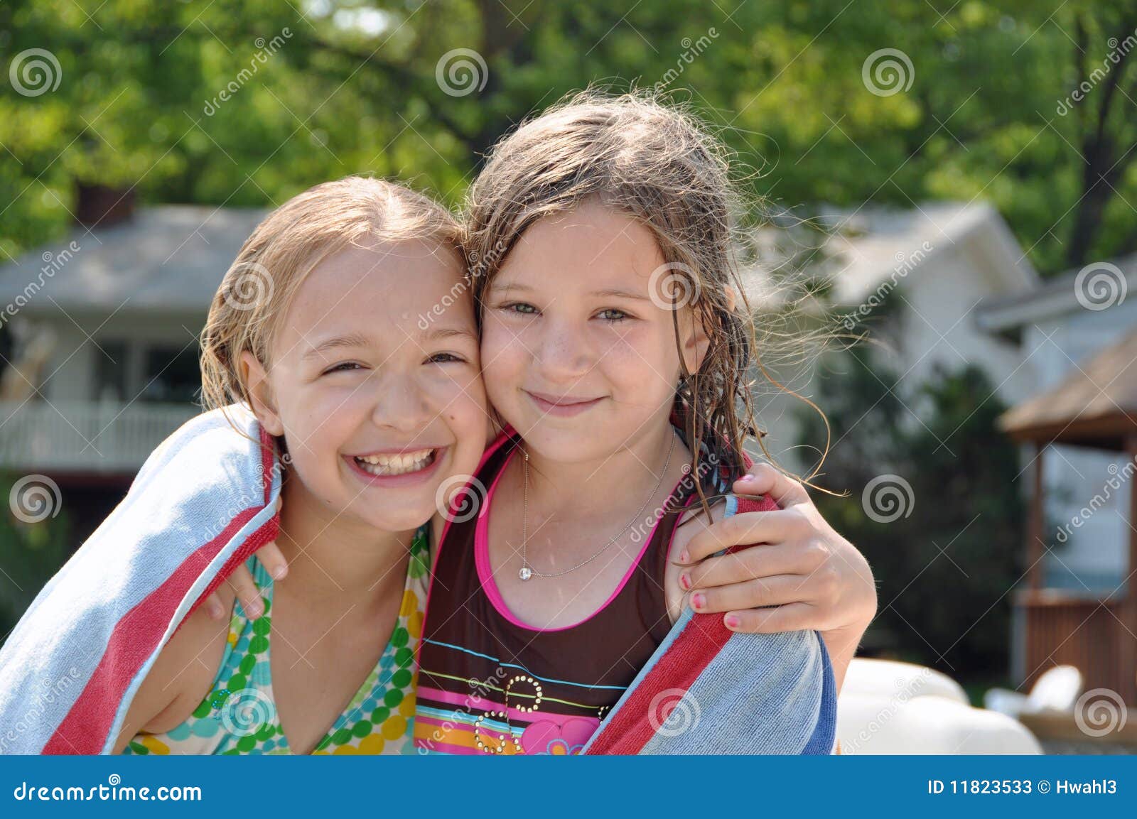 Swimming buddies stock image. Image of childhood, child - 11823533