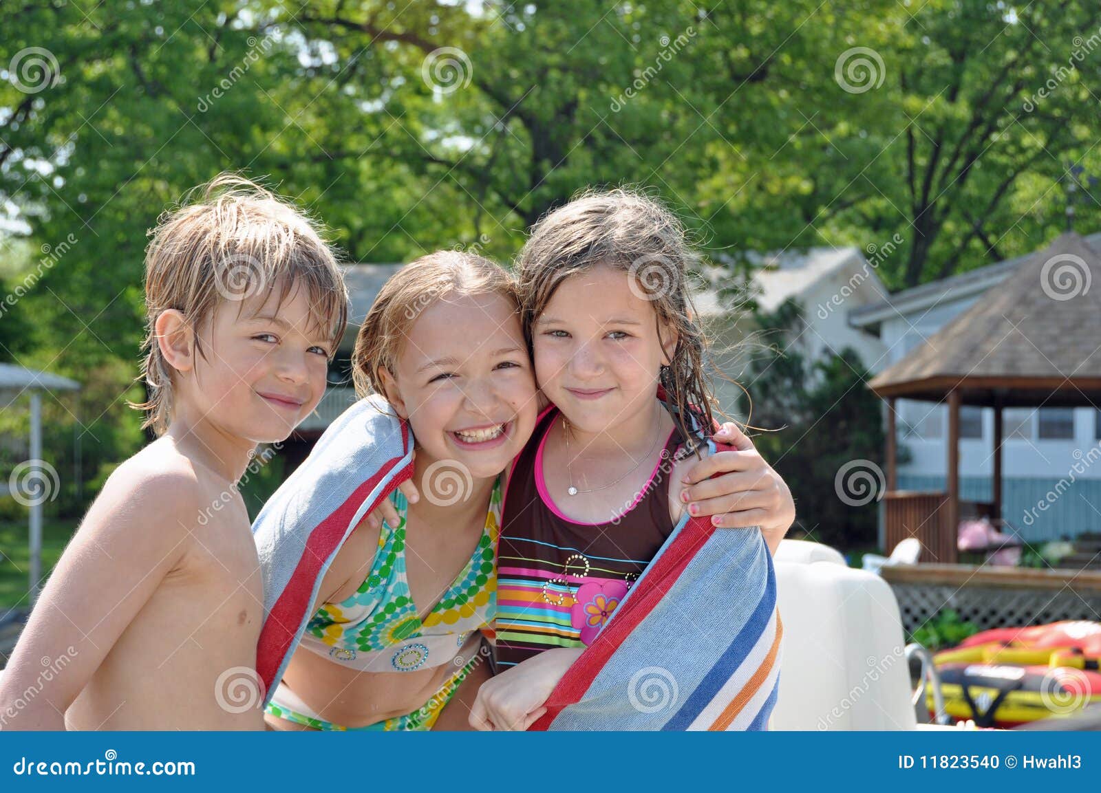 Swimming buddies 2 stock photo. Image of childhood, child - 11823540