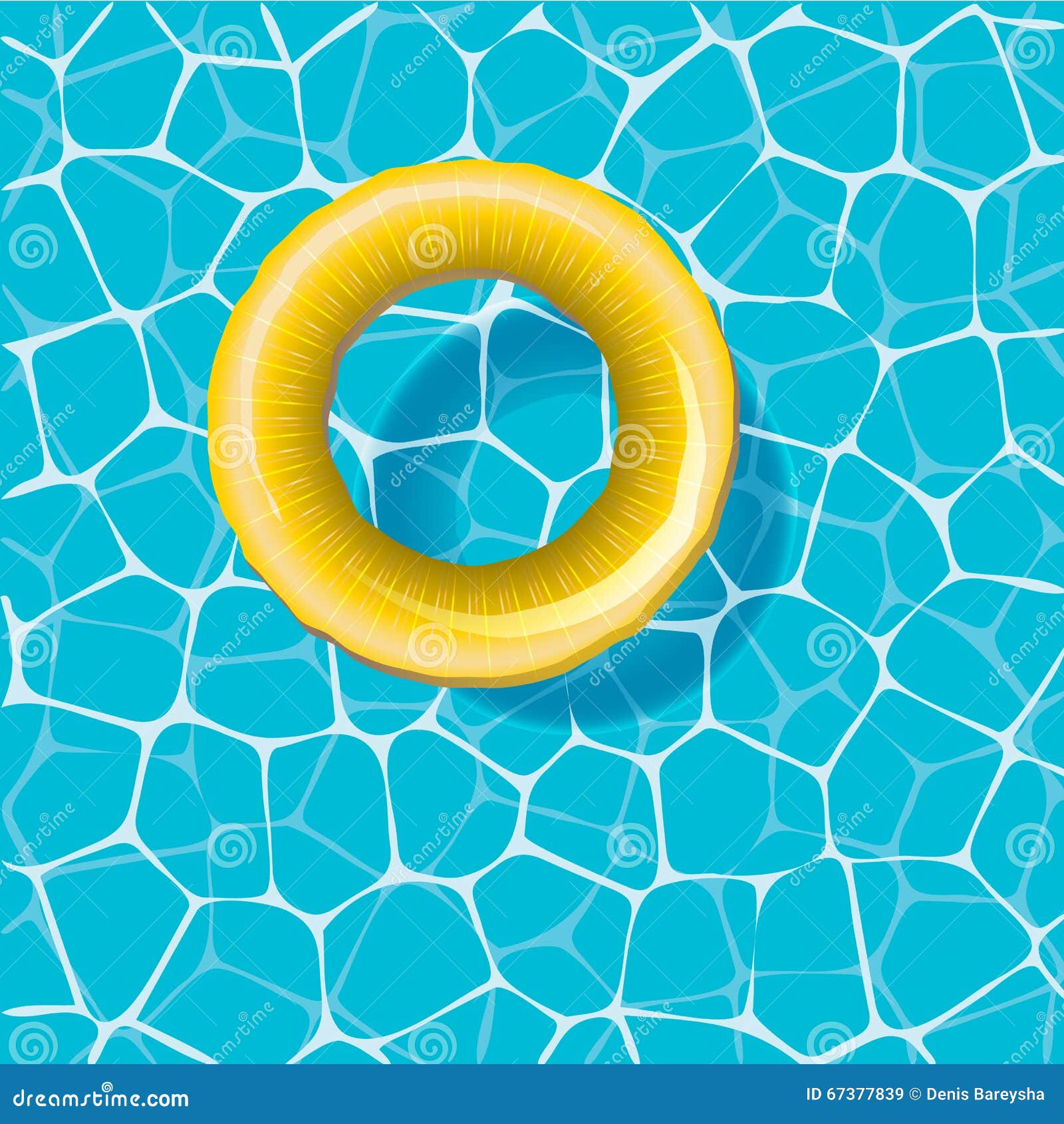 Swimming Circle on the Water Stock Vector - Illustration of beach ...