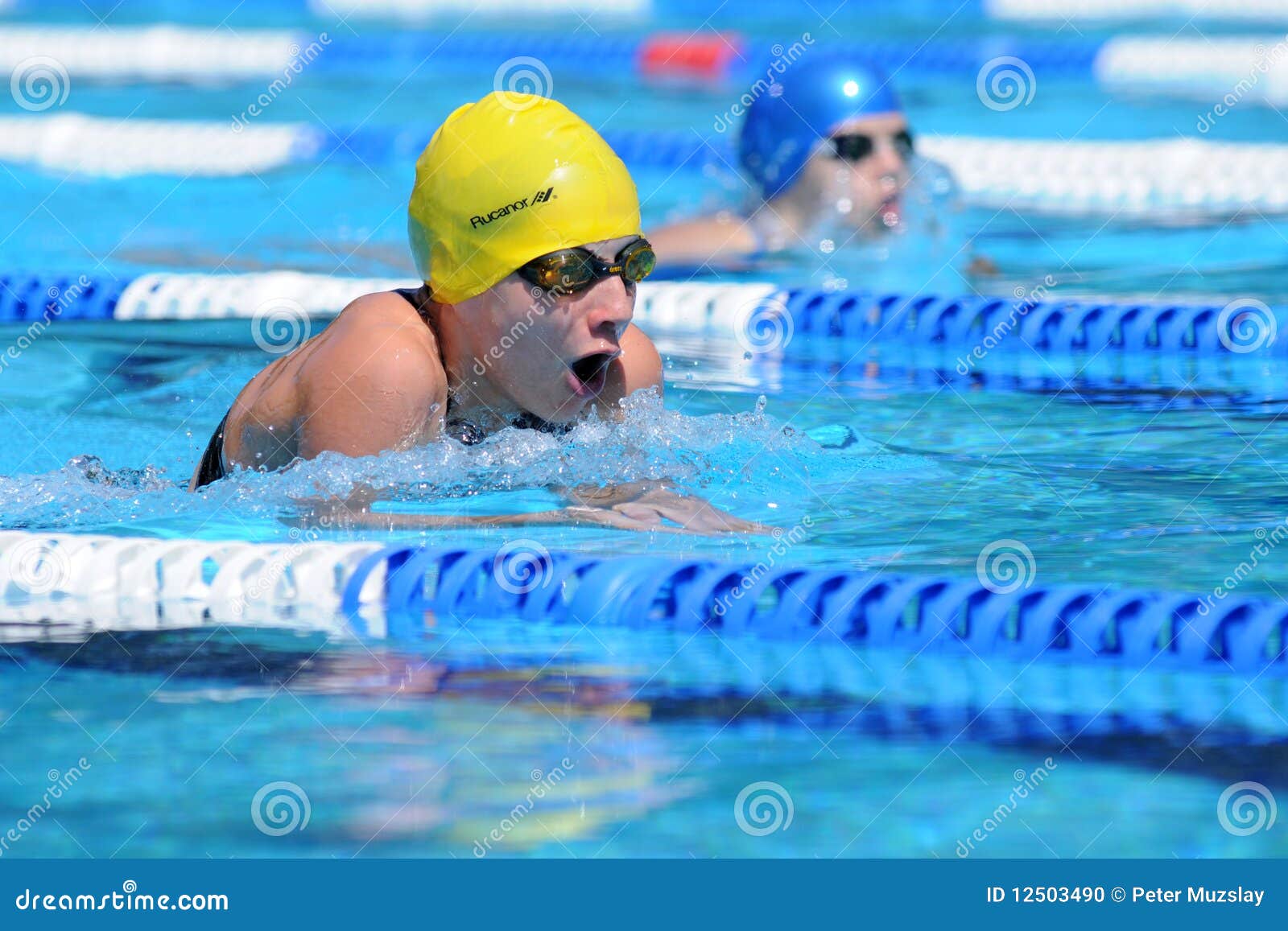Swimming competition editorial image. Image of blue, people - 12503490