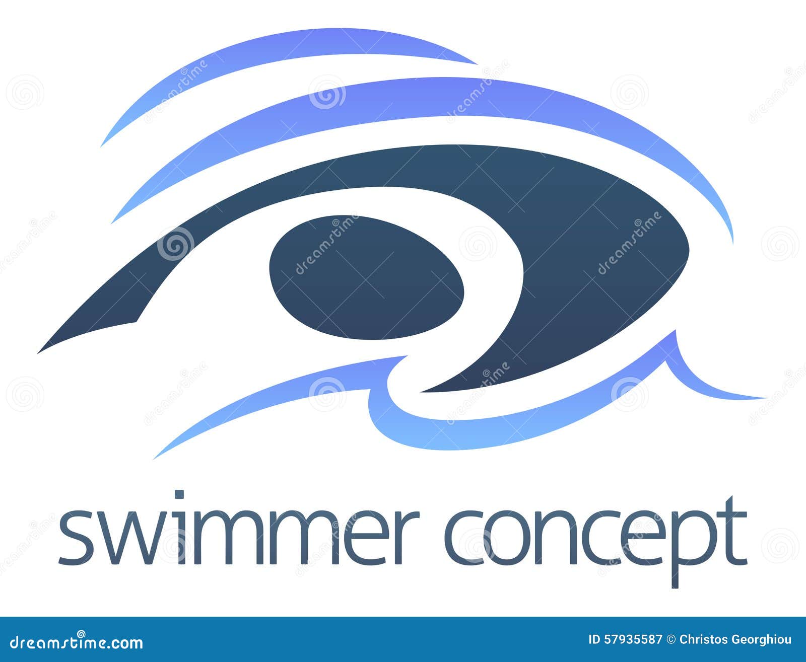 Swimming concept stock vector. Illustration of healthy - 57935587