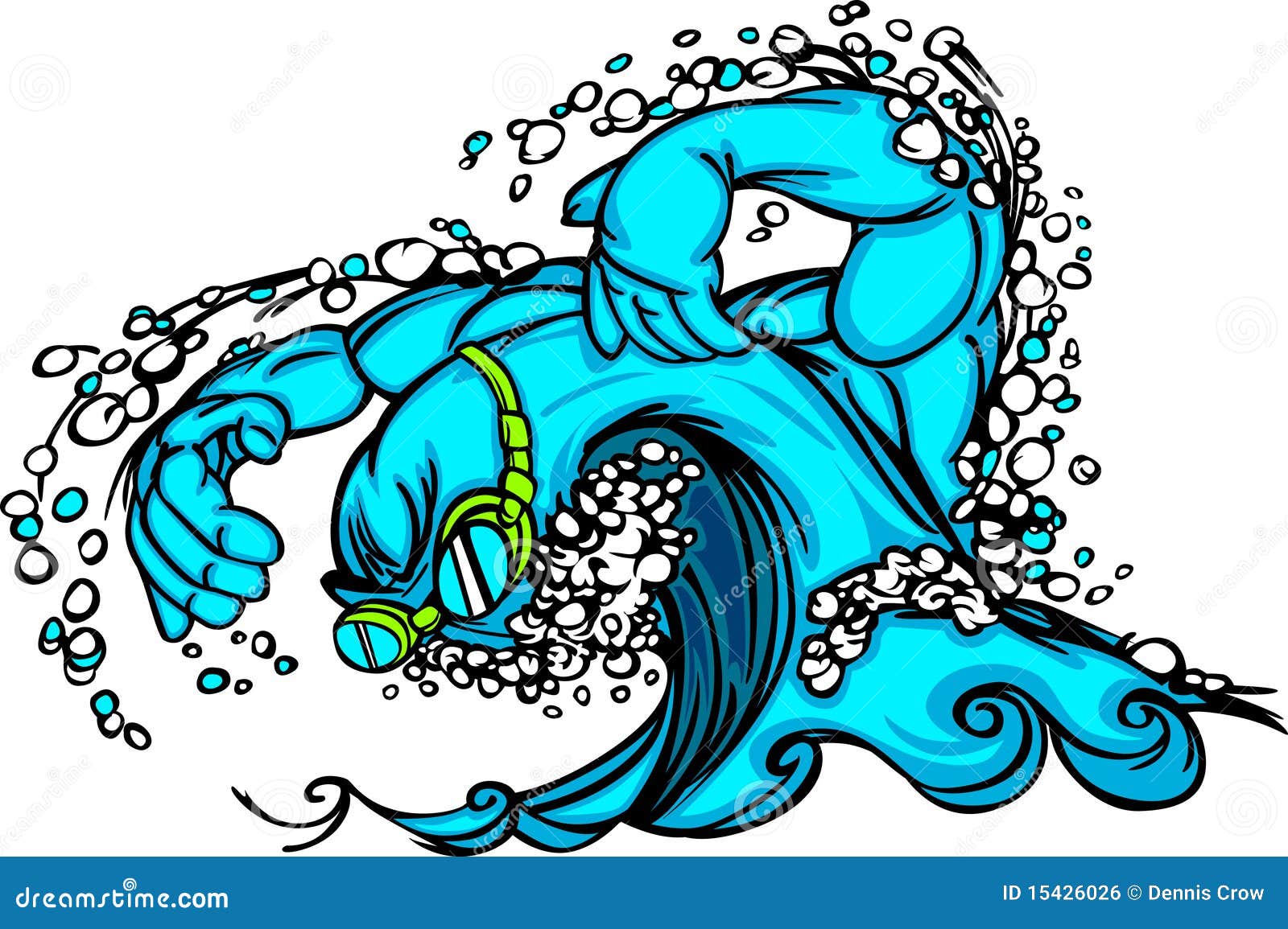 Swimming & Diving Wave Vector Image Stock Vector - Illustration of wave ...