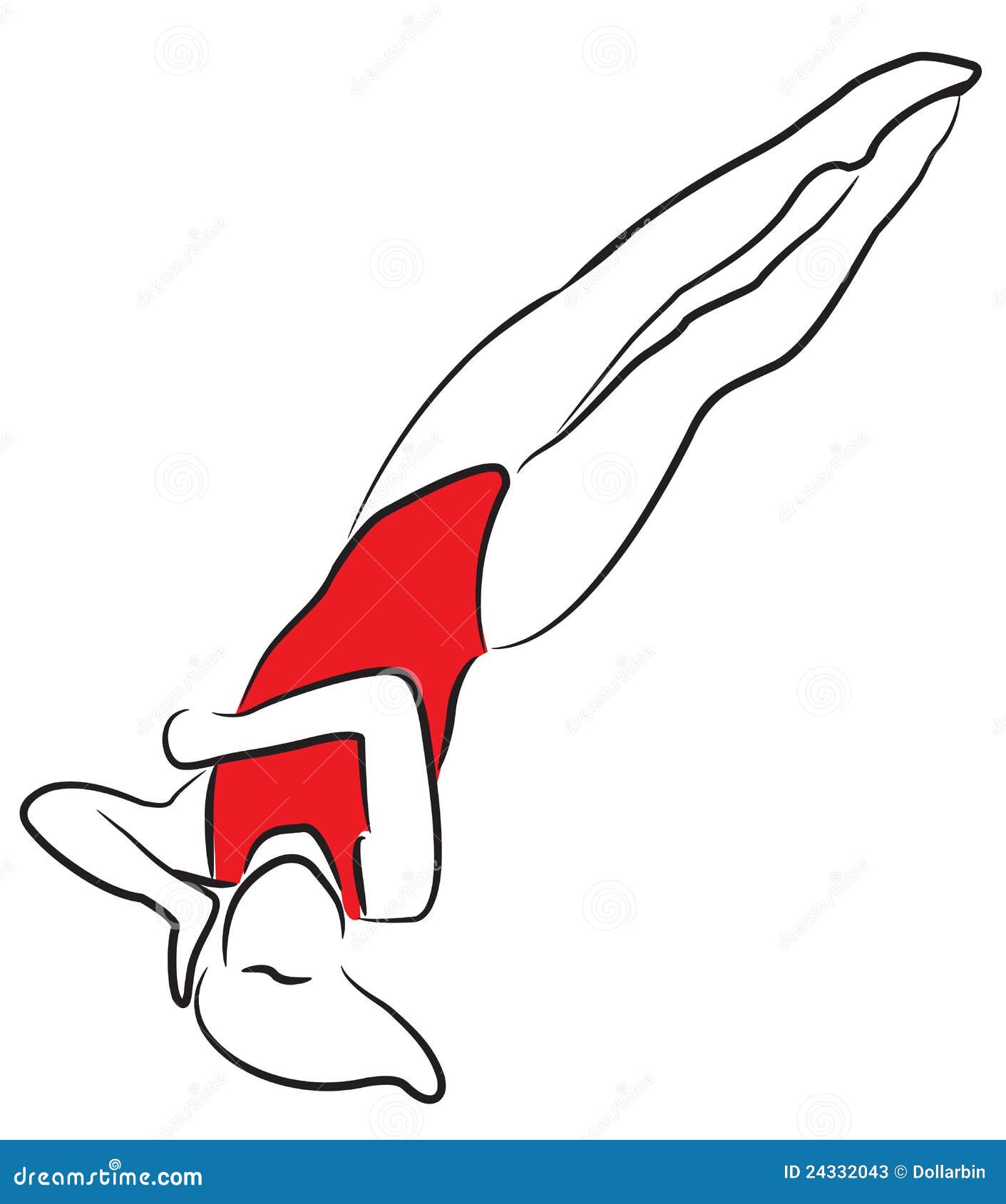 Swimming & Diving Women Stock Vector - Illustration of sport, motion ...