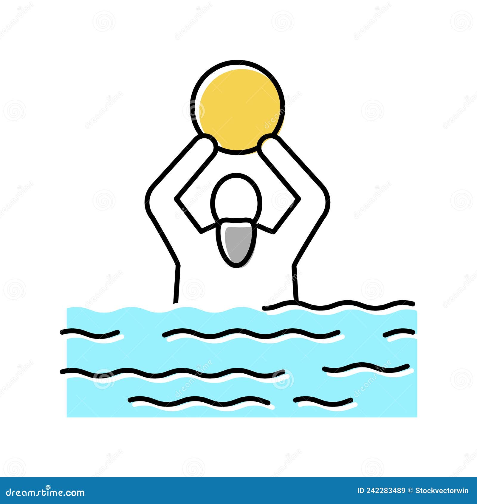 Swimming Exercise for Elderly People Color Icon Vector Illustration ... Swimming Exercise for Elderly People Color Icon Vector Illustration ...