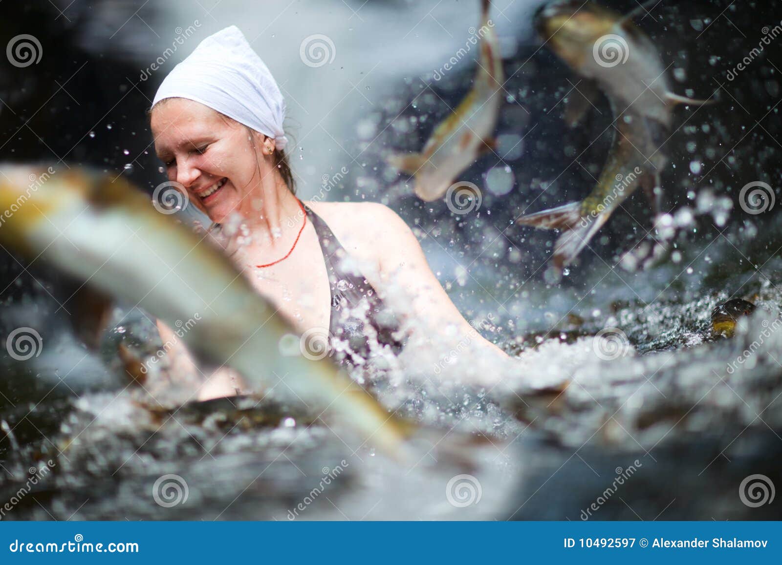 Swimming with fish stock image. Image of swim, young - 10492597
