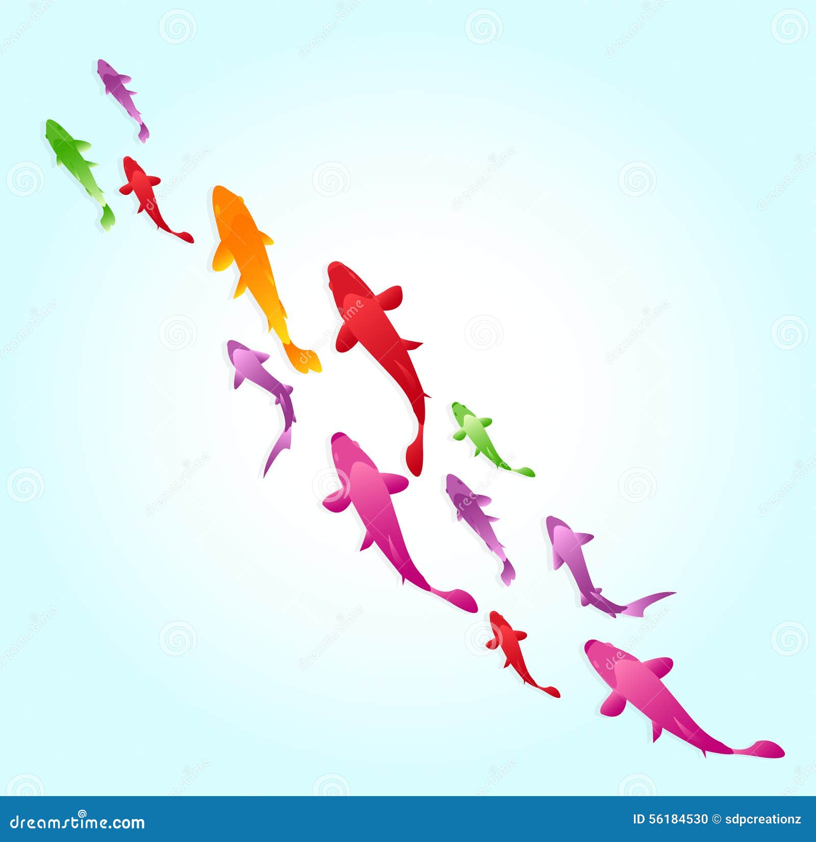 A Swimming Fish Humanized Animal, Which Combines Trouble Stock Photo ...