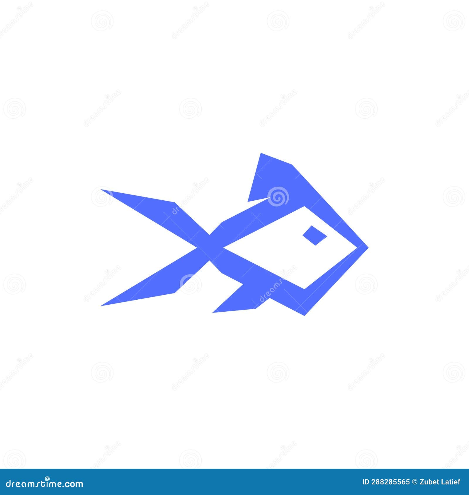 Swimming Fish Geometric Creative Logo Design Stock Vector ...